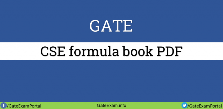 GATE CSE Formula book PDF Free download – Gate Exam info