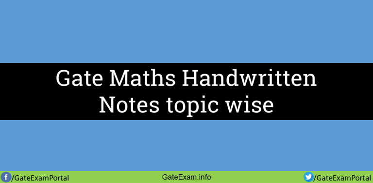 GATE Maths notes for all branches topic wise PDF – Gate Exam info