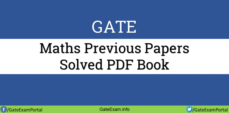 GATE Mathematics Previous questions solved Book[Vani] – Gate Exam info