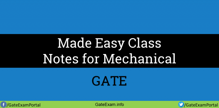 Made Easy Handwritten Notes for Mechanical PDF – Gate Exam info Made Easy Handwritten Notes for Mechanical PDF – Gate Exam info