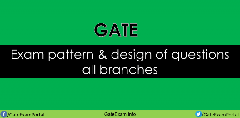 GATE Exam Pattern & design of questions 2021 – Gate Exam info
